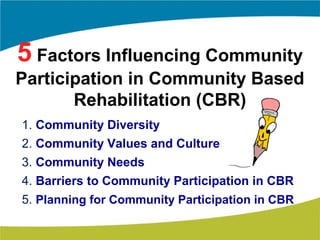 Community Based-Rehabilitation | PPT