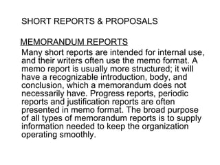 Reports & Proposals | PPT