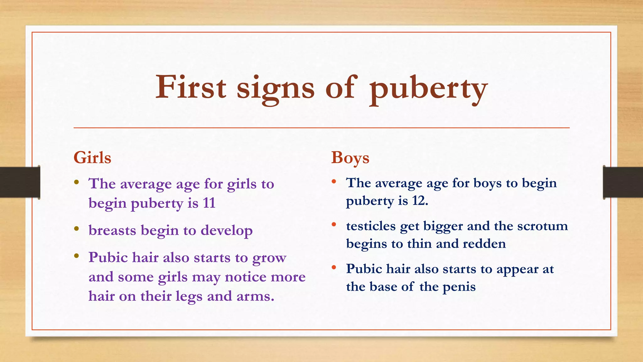Report stages of puberty | PPTX