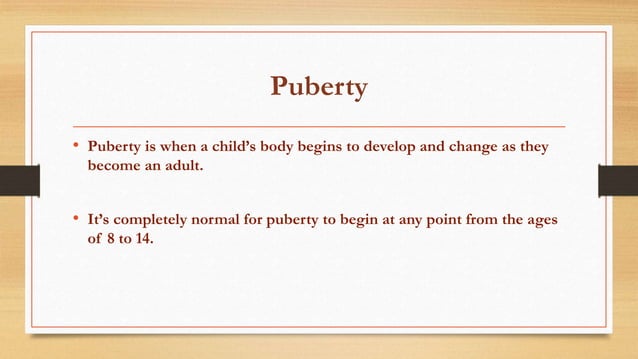 Report stages of puberty | PPTX