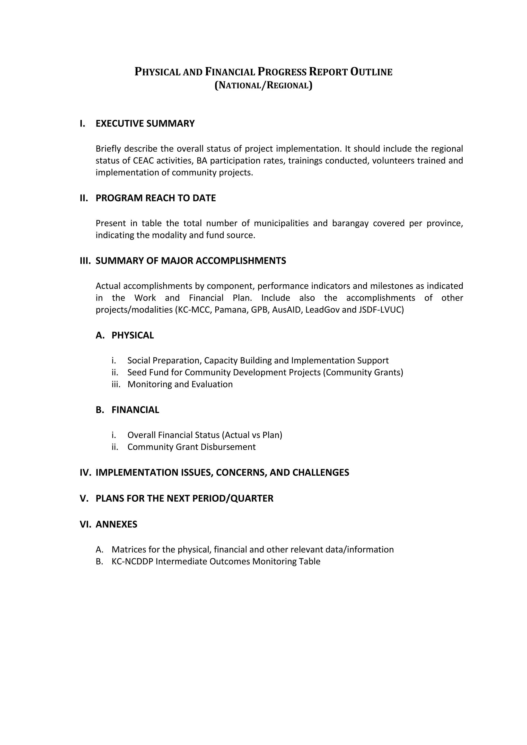 Reports Template Pdf