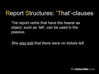 Reports Structures with 'that'. | PPT | Law