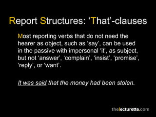 Reports Structures with 'that'. | PPT | Law