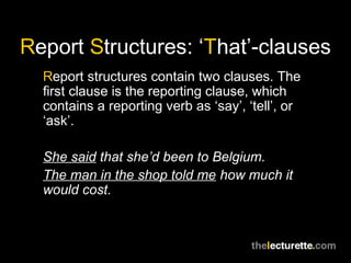 Reports Structures with 'that'. | PPT | Law