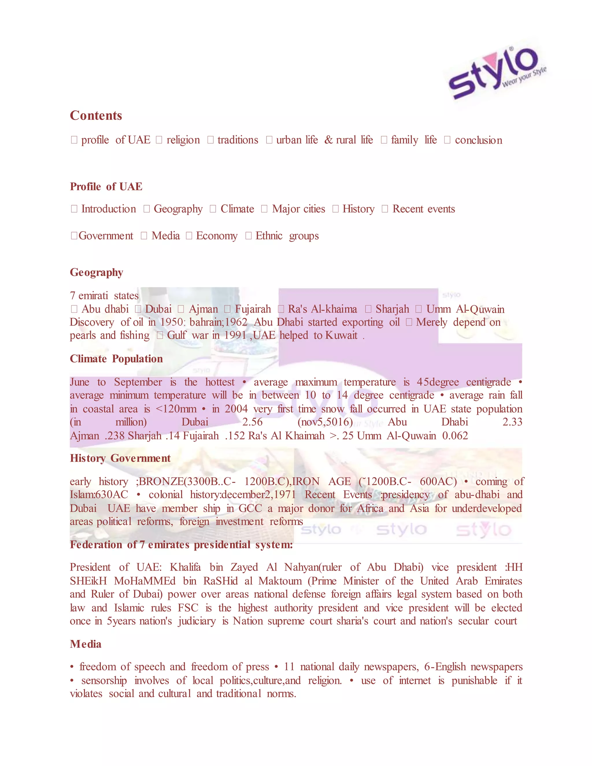 Report of stylo shoes Launching in UAE | PDF