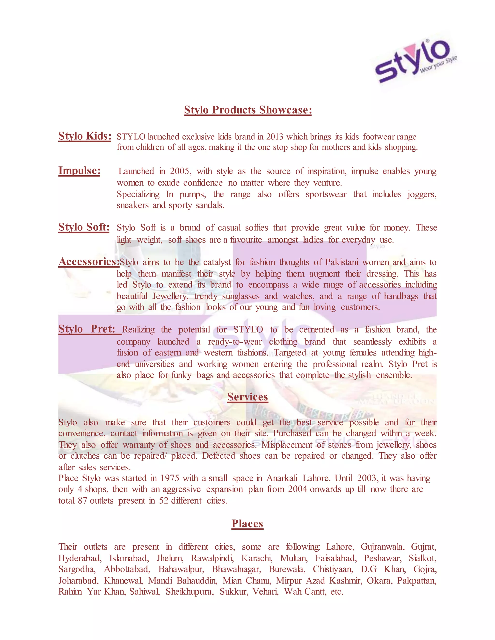 Report of stylo shoes Launching in UAE | DOCX