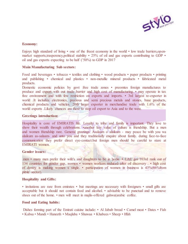 Report of stylo shoes Launching in UAE | PDF