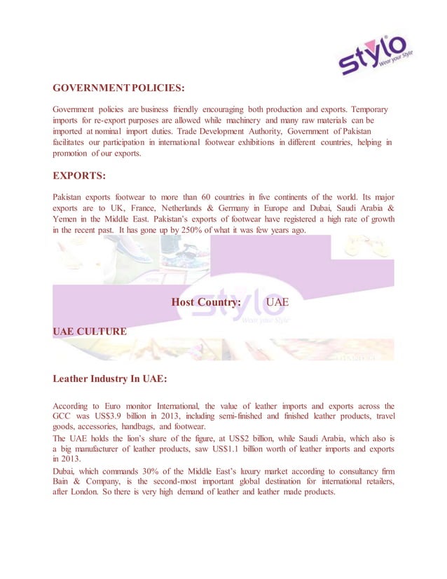 Report of stylo shoes Launching in UAE | PDF