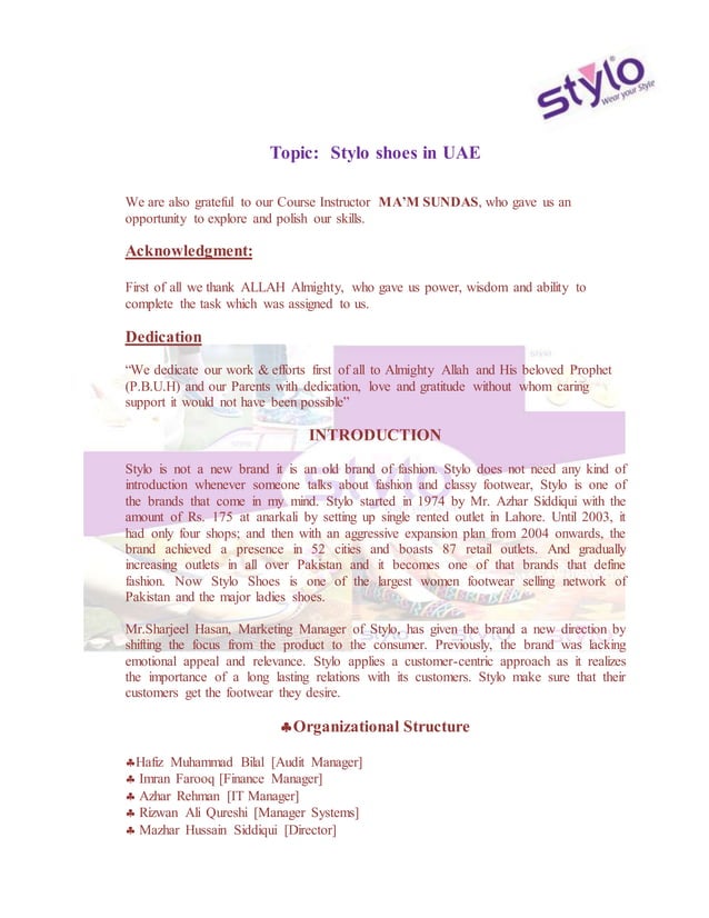 Report of stylo shoes Launching in UAE | PDF