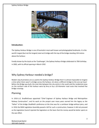sydney harbour bridge;Report submission | DOCX