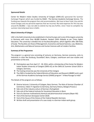 Report summer school_2016 | PDF