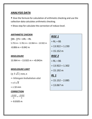 REPORT SURVEY LEVELLING CIVIL ENGINEERING.pdf