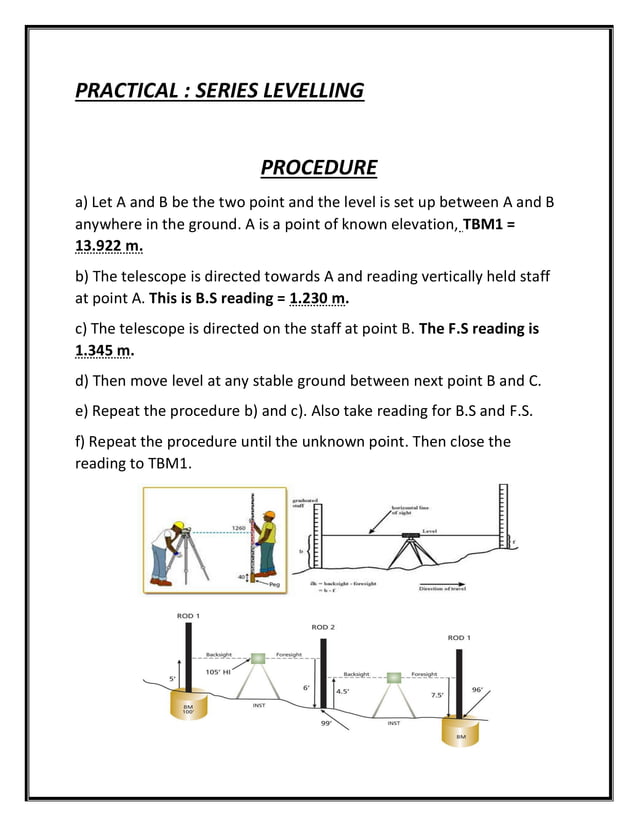 REPORT SURVEY LEVELLING CIVIL ENGINEERING.pdf | Civil Engineering ...