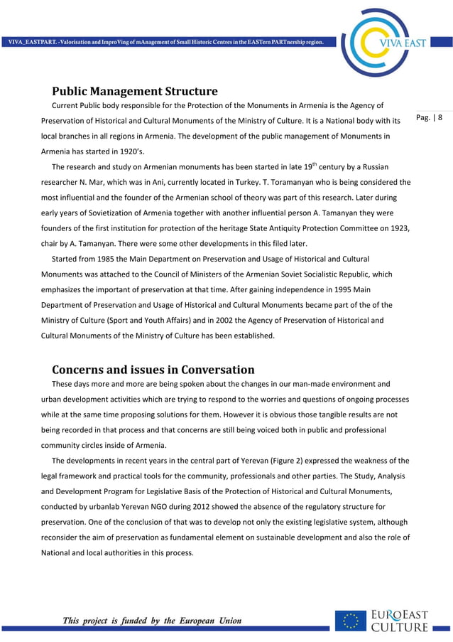 Report Tangible Cultural Heritage in Armenia | PDF