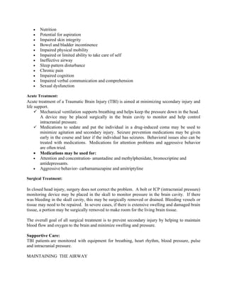 Traumatic brain injury and Spinal cord injury | DOC
