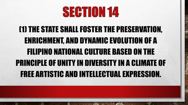 ARTICLE XIV OF THE 1987 PHILIPPINE CONSTITUTION | PPTX | Personal Taxes ...
