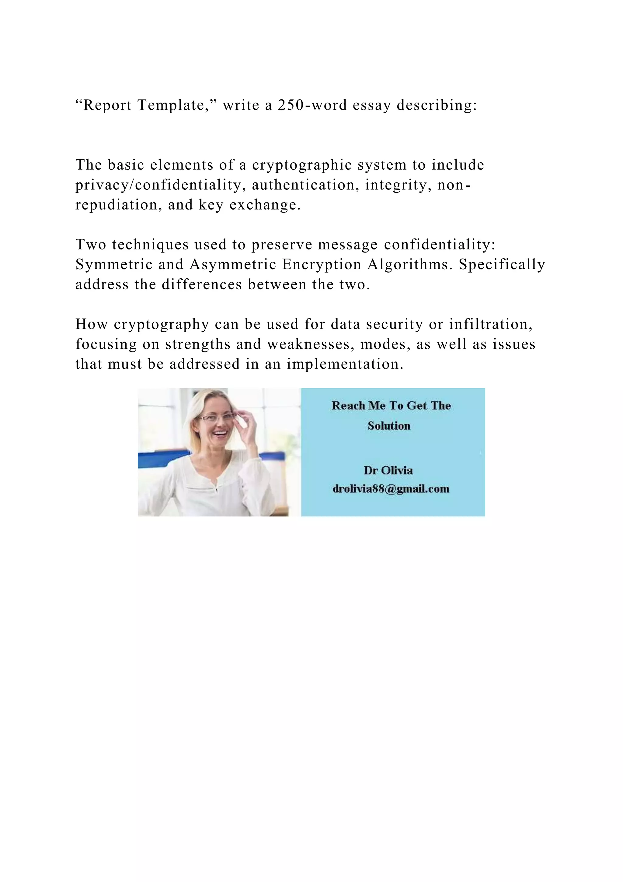 Report Template,” write a 250-word essay describingThe basic.docx