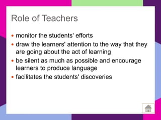 Silent Way Method and Communicative Language Teaching | PPTX