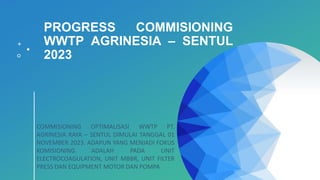 Report Test com of wwtp industrial application | PPT