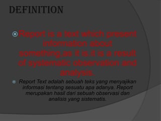 Report text | PPT