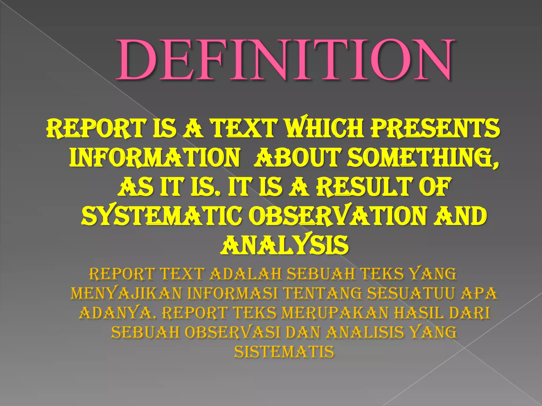 Report text | PPSX