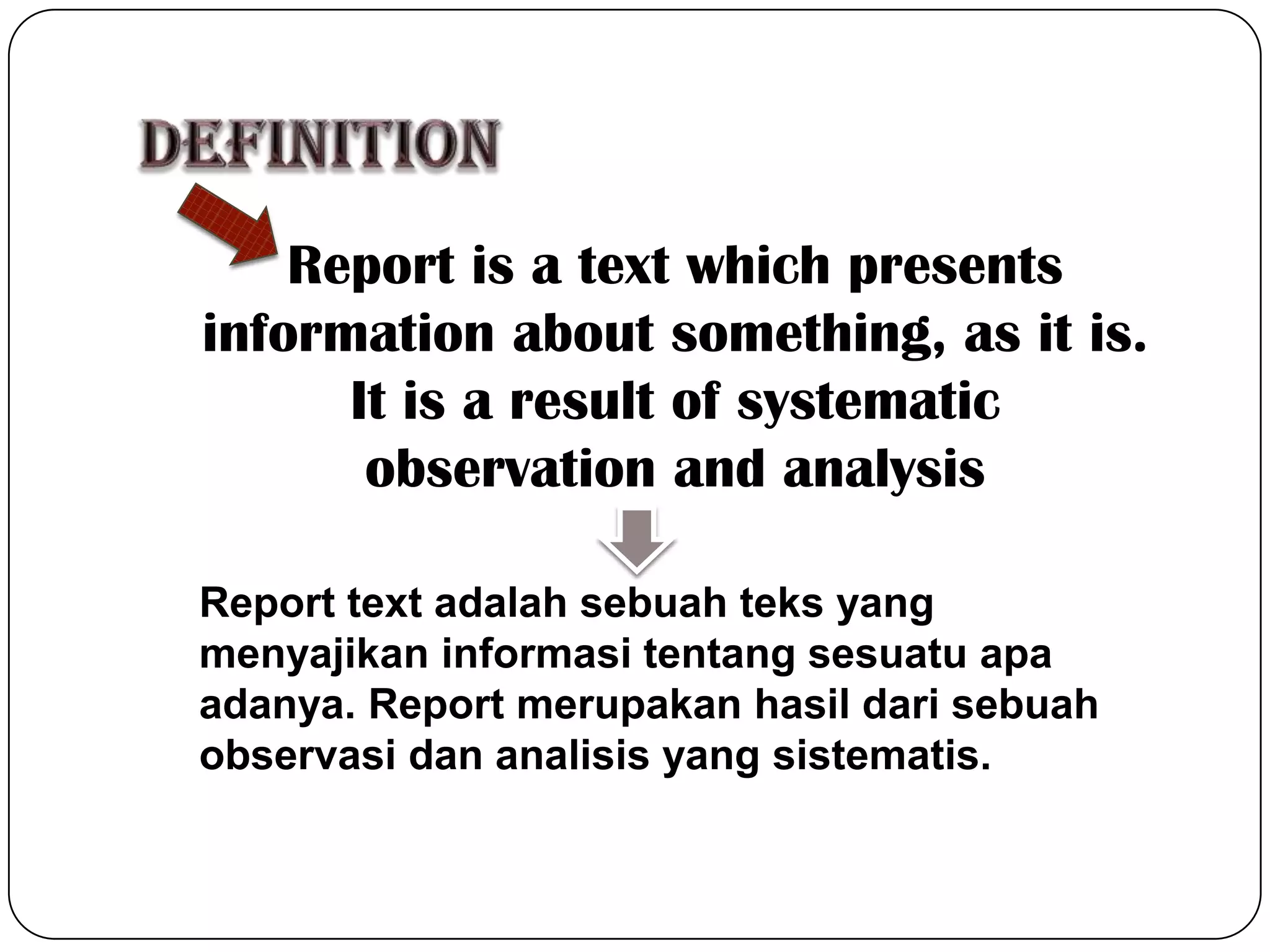 Report text | PPSX