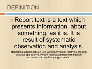 Report text | PPSX