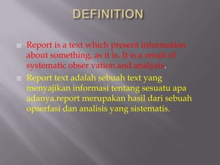 Report text | PPTX