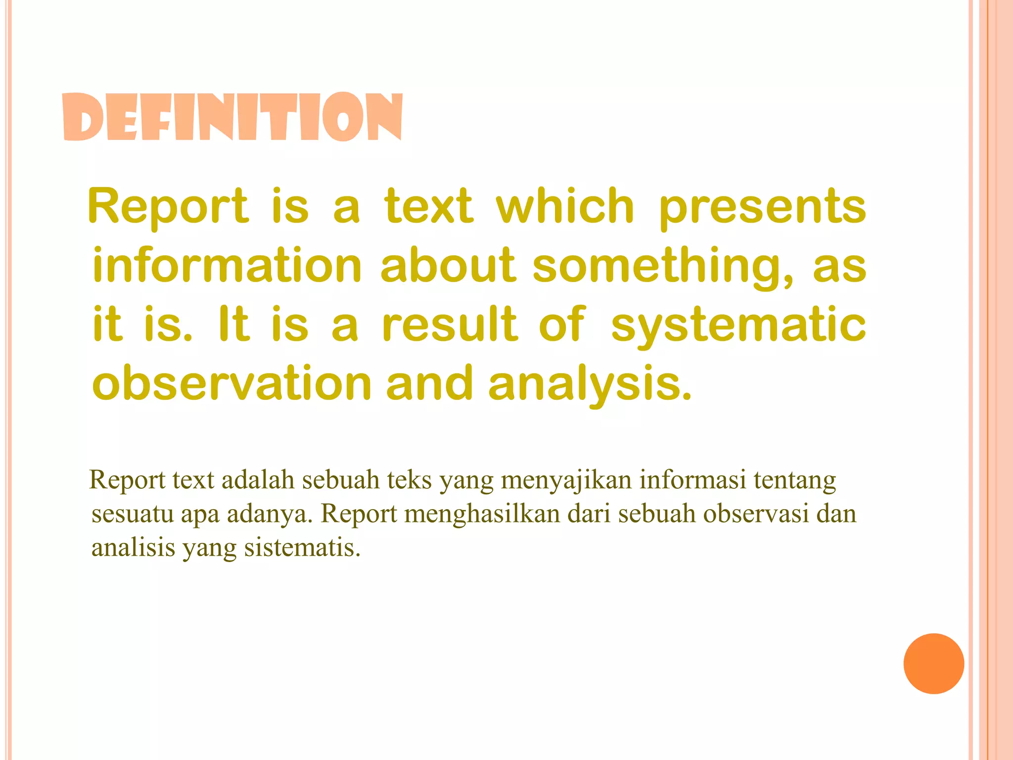 Report text | PPSX