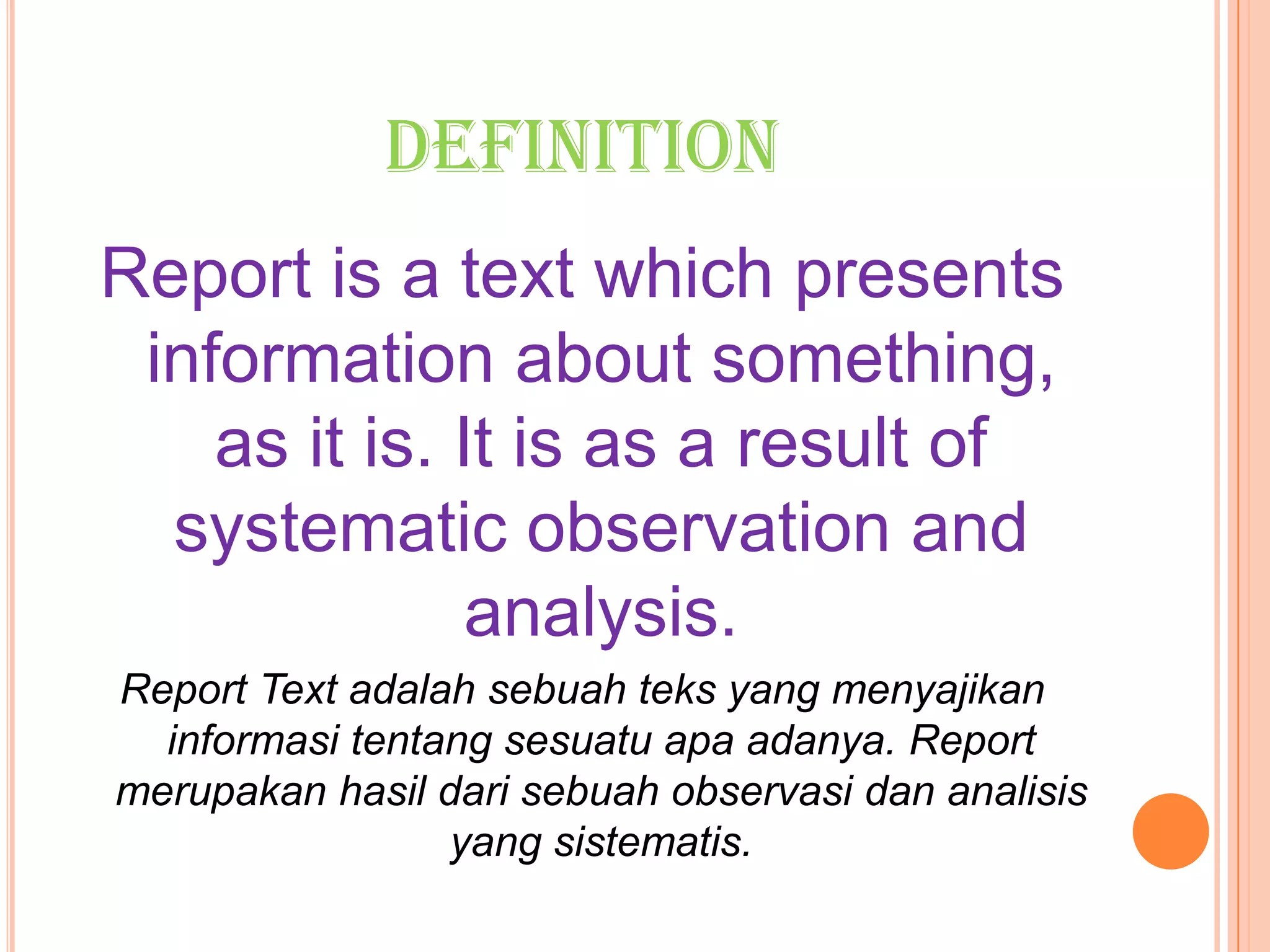 Report text | PPSX