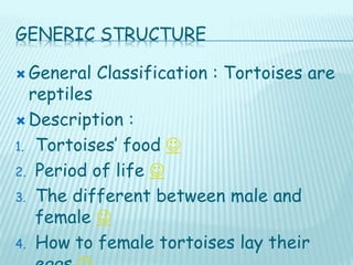 Report text : Tortoise | PPTX