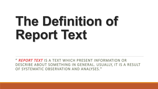 Report text | PPTX