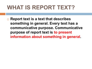 Report text | PPTX
