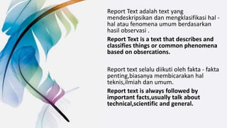 Report text in English | PPTX