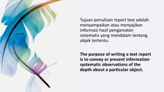 Report text in English | PPTX