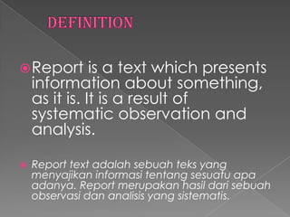 Report text custom animation | PPSX