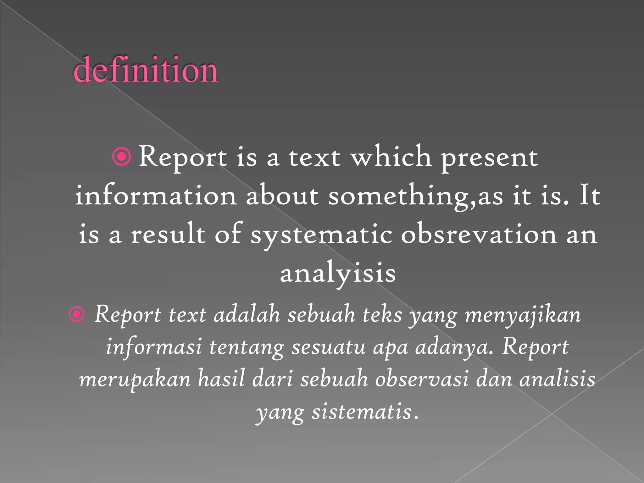 Report text dinda 9 d custom animations | PPSX