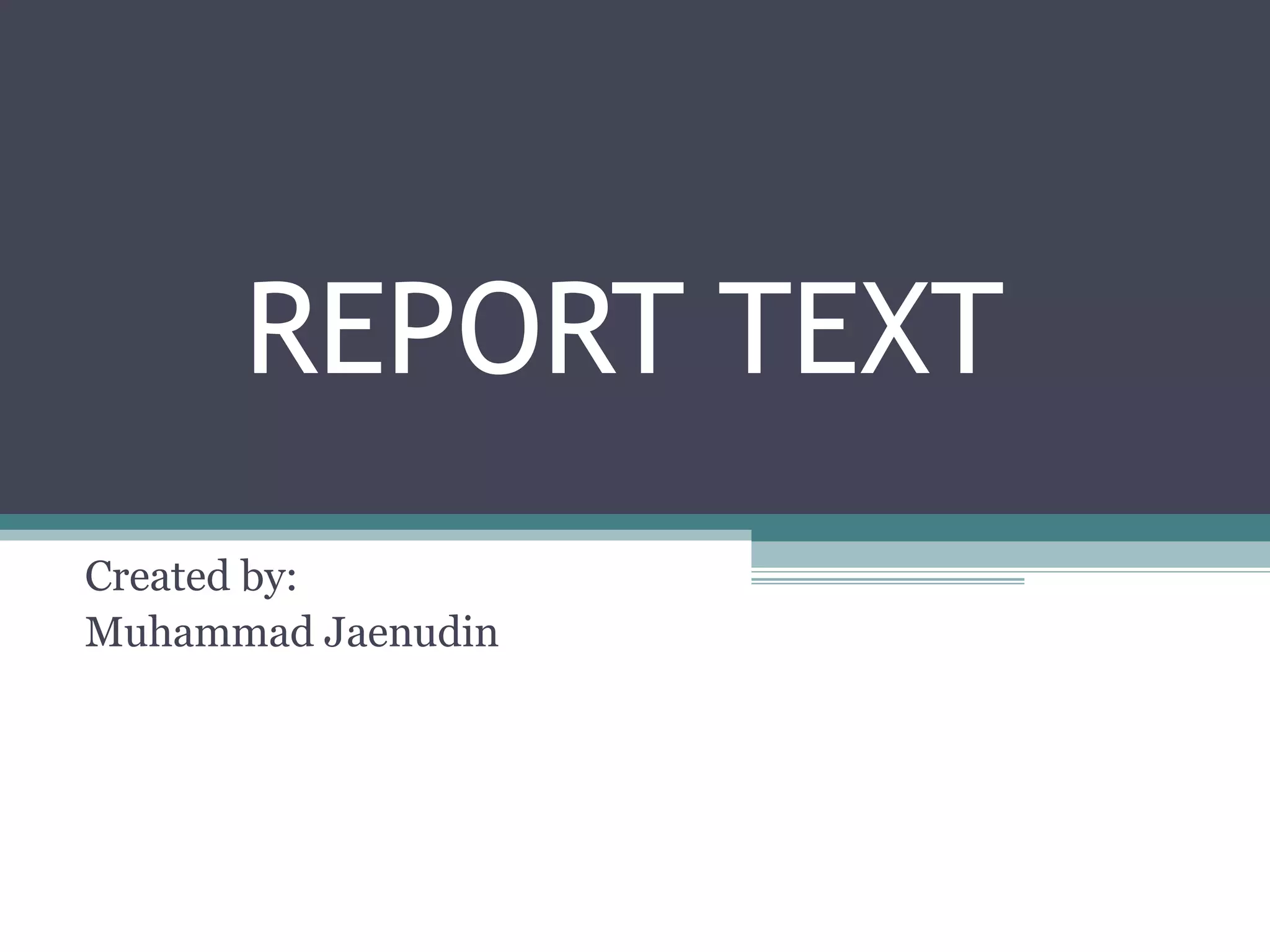 Report text | PPT