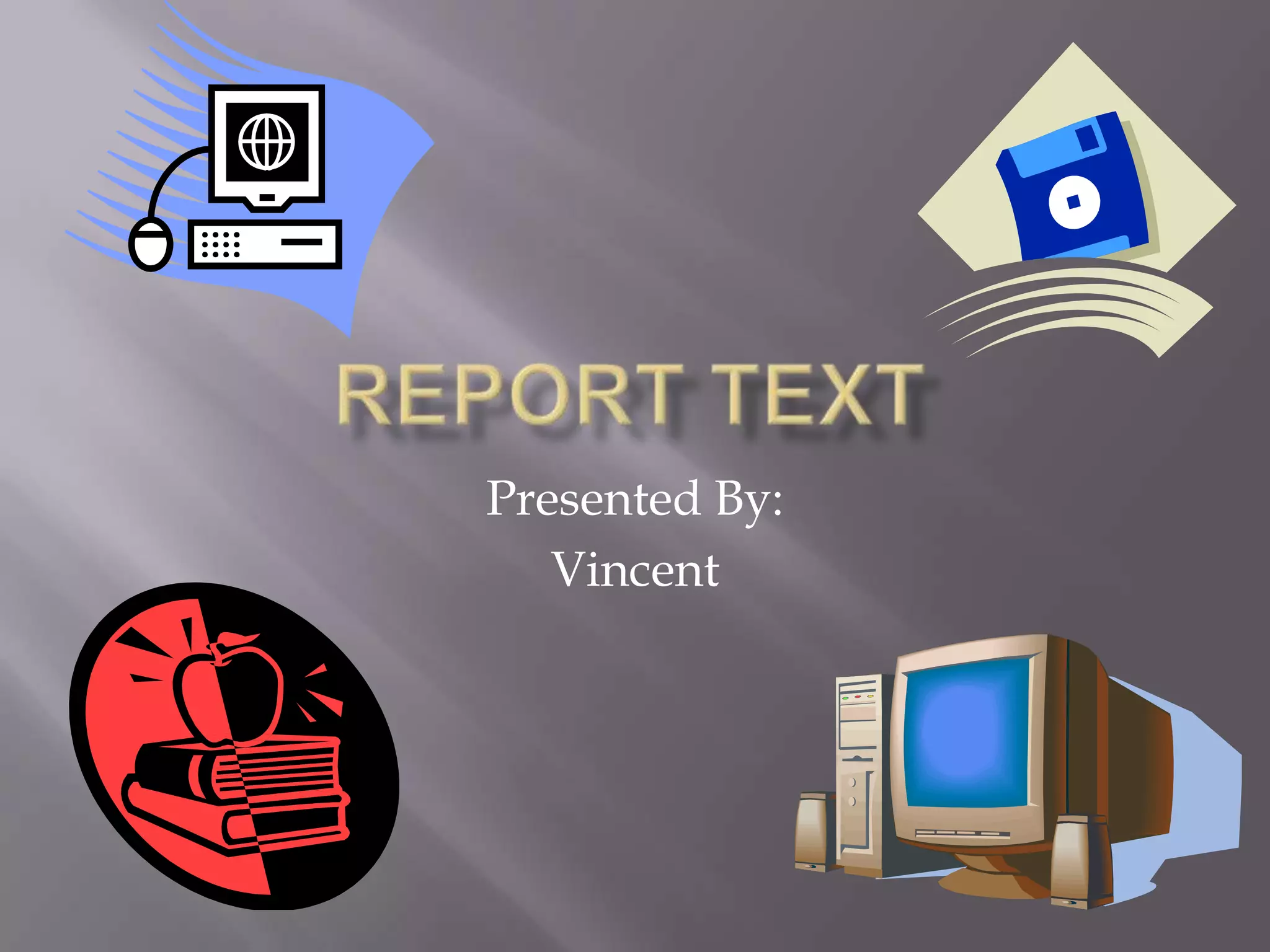 Report text vincent 9 d custom animation | PPSX