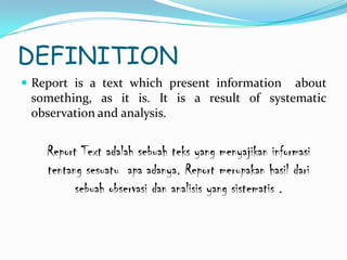 Report text with custom animation loop c | PPSX