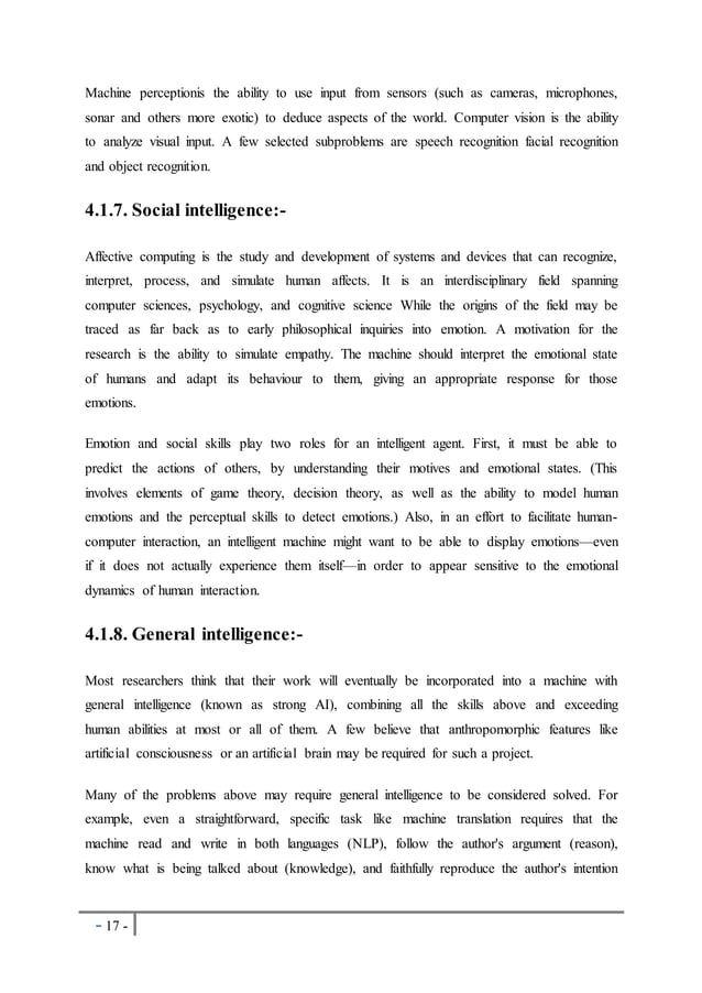 A Seminar Report on Artificial Intelligence | DOCX | Artificial ...