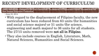 Development, Process & Implementation of Curriculum (DepEd, CHED ...