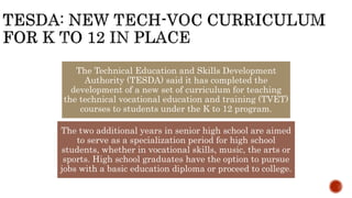 Development, Process & Implementation of Curriculum (DepEd, CHED ...