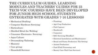 Development, Process & Implementation of Curriculum (DepEd, CHED ...