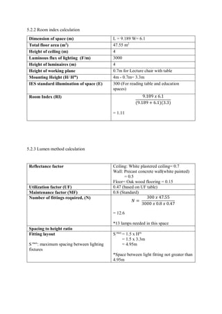 Lighting Analysis: Integration project (Community library) | PDF