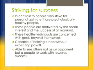 Adler's theory of striving for superiority | PPTX