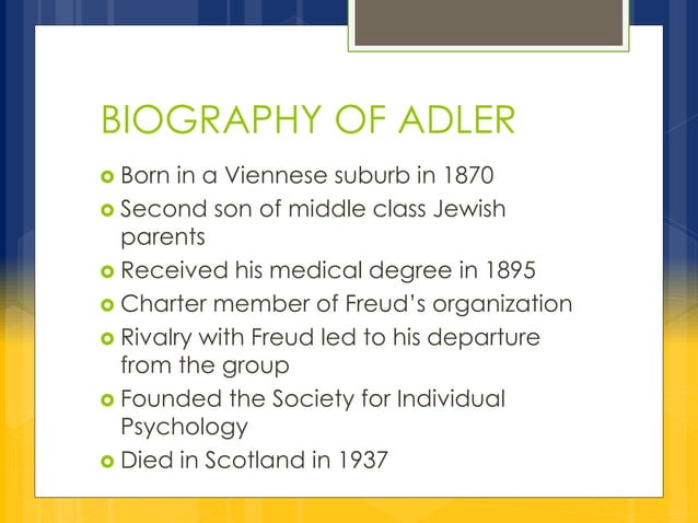 Adler's theory of striving for superiority | PPTX | Science