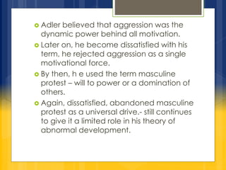 Adler's theory of striving for superiority | PPTX