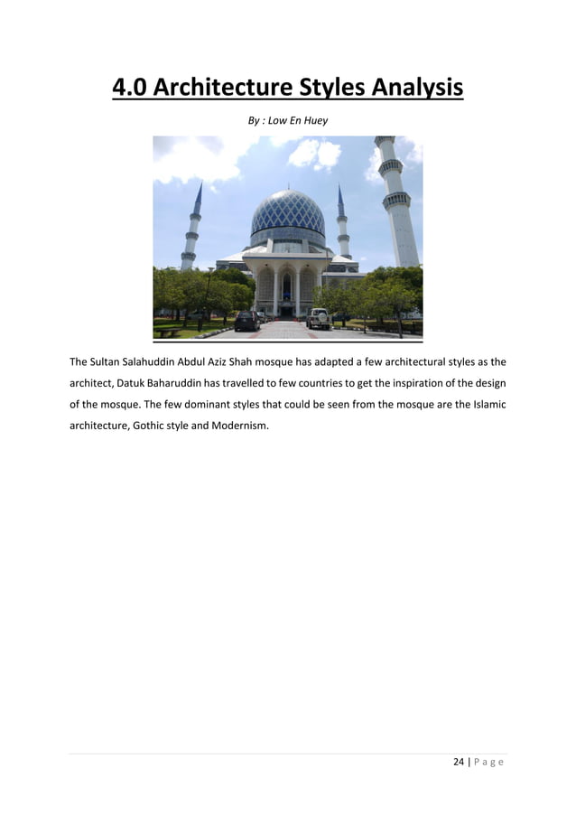 Shah Alam Blue Mosque Report | PDF