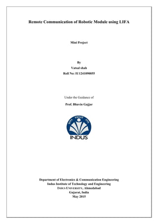 Report Remote communication of Robotic module using lifa | PDF